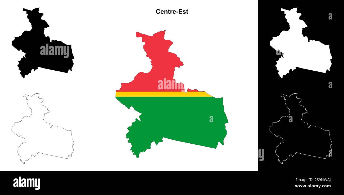 Centre-Est region outline map set Stock Vector Image & Art - Alamy