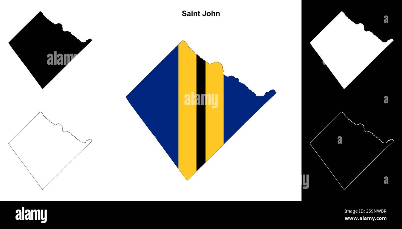 Saint john map hi-res stock photography and images - Alamy