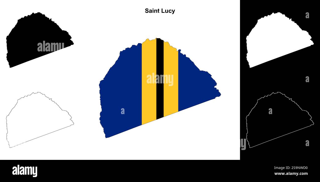 Saint Lucy parish outline map set Stock Vector Image & Art - Alamy
