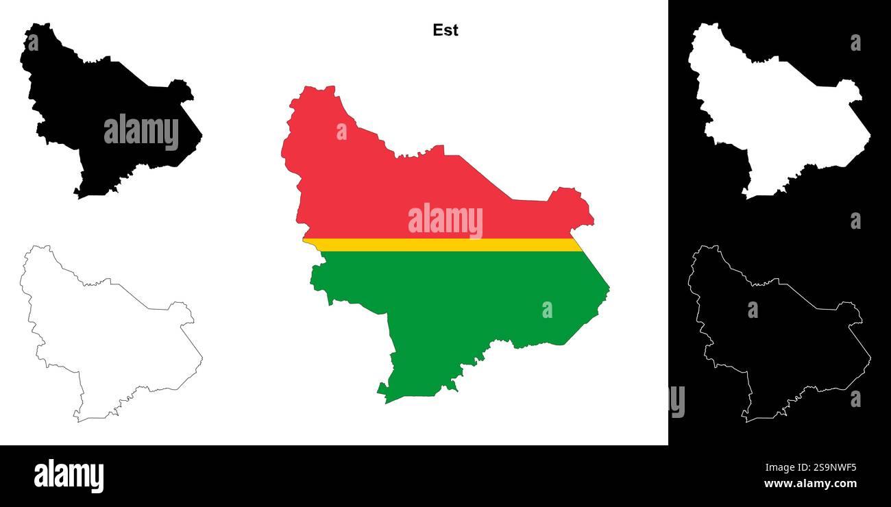 Est region outline map set Stock Vector Image & Art - Alamy