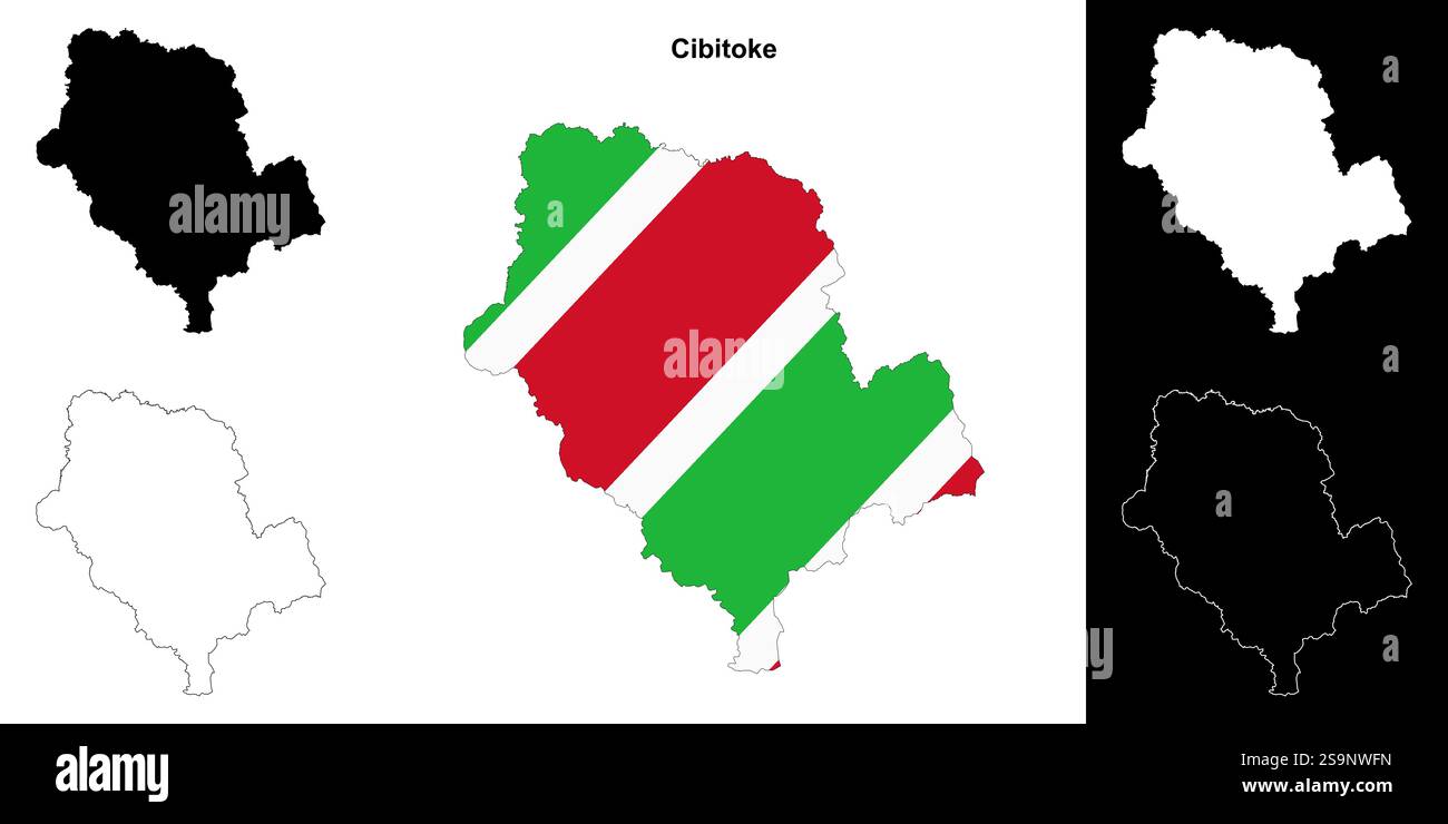 Cibitoke province outline map set Stock Vector Image & Art - Alamy