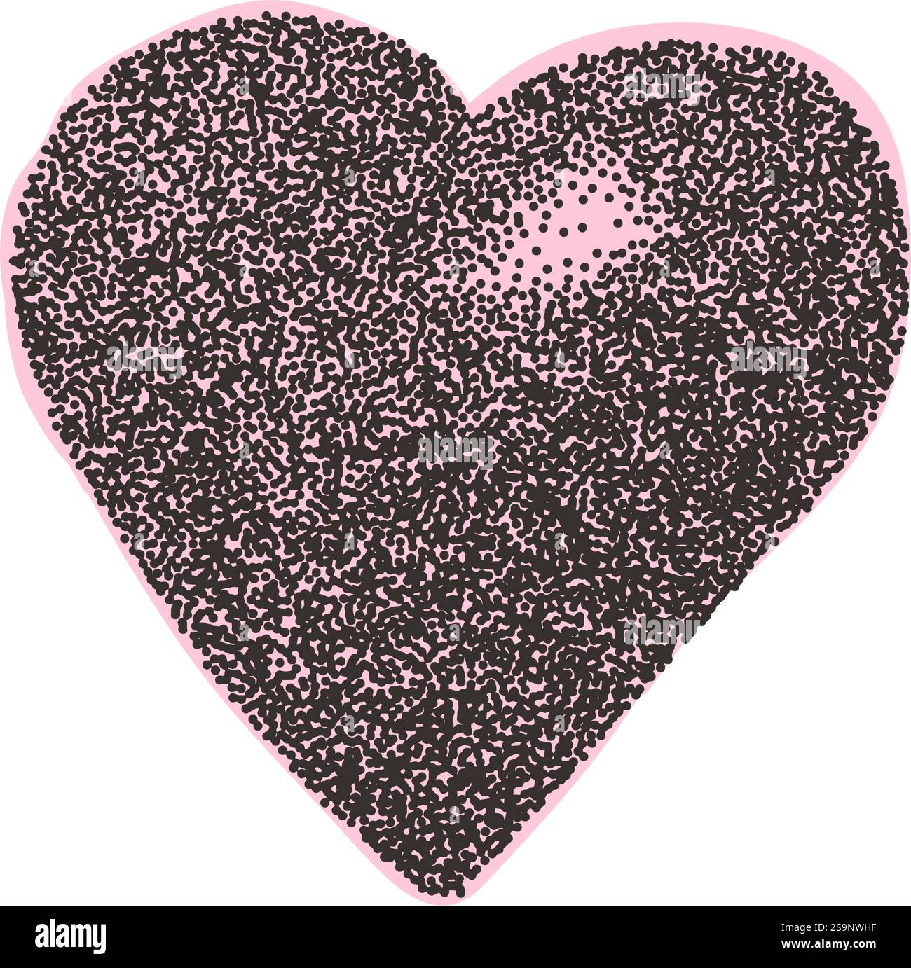Heart collage sticker. Photocopy monochrome effect love symbol. Brutal ...