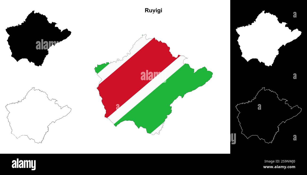 Ruyigi province outline map set Stock Vector Image & Art - Alamy
