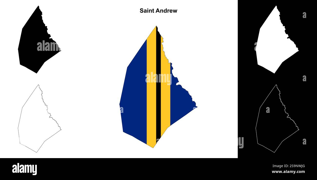 Saint Andrew parish outline map set Stock Vector Image & Art - Alamy