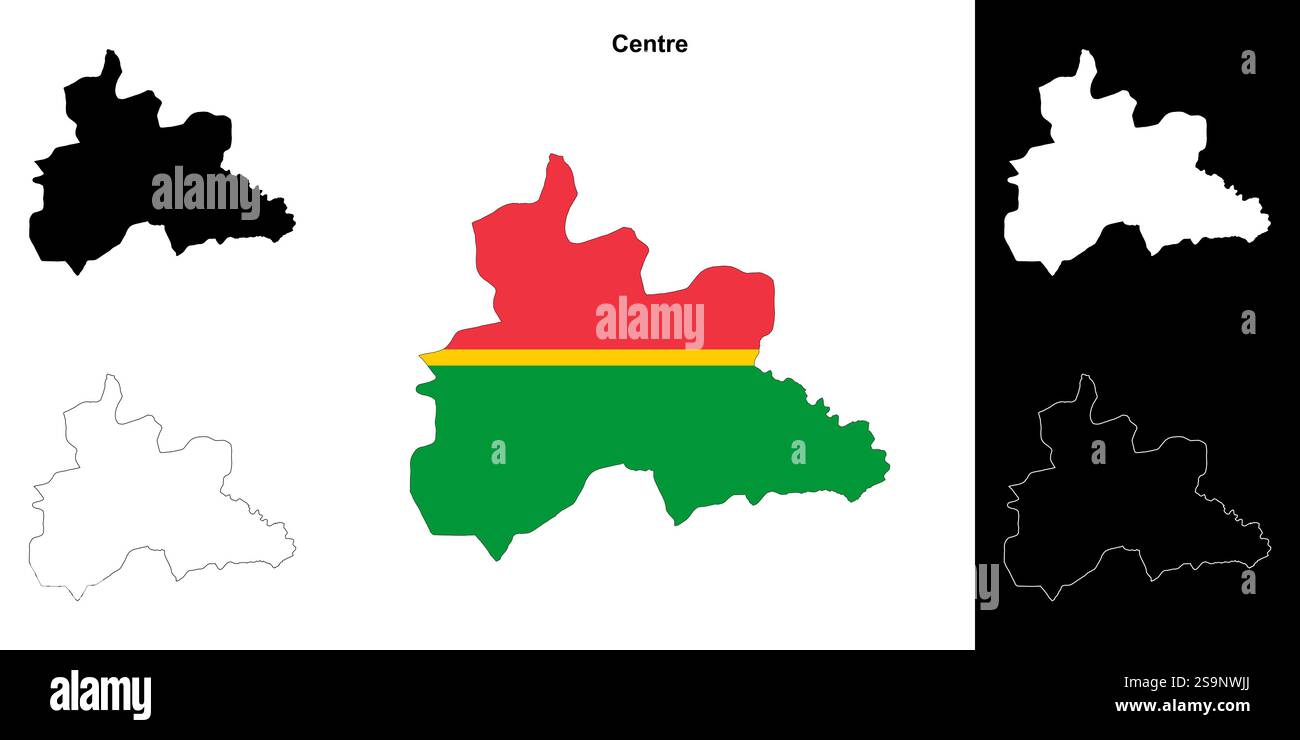 Centre region outline map set Stock Vector Image & Art - Alamy