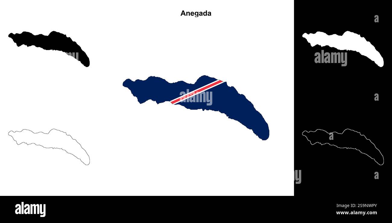 Anegada district outline map set Stock Vector Image & Art - Alamy