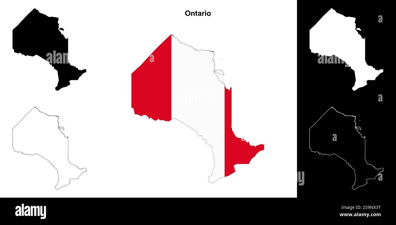 Ontario blank outline map set Stock Vector Image & Art - Alamy