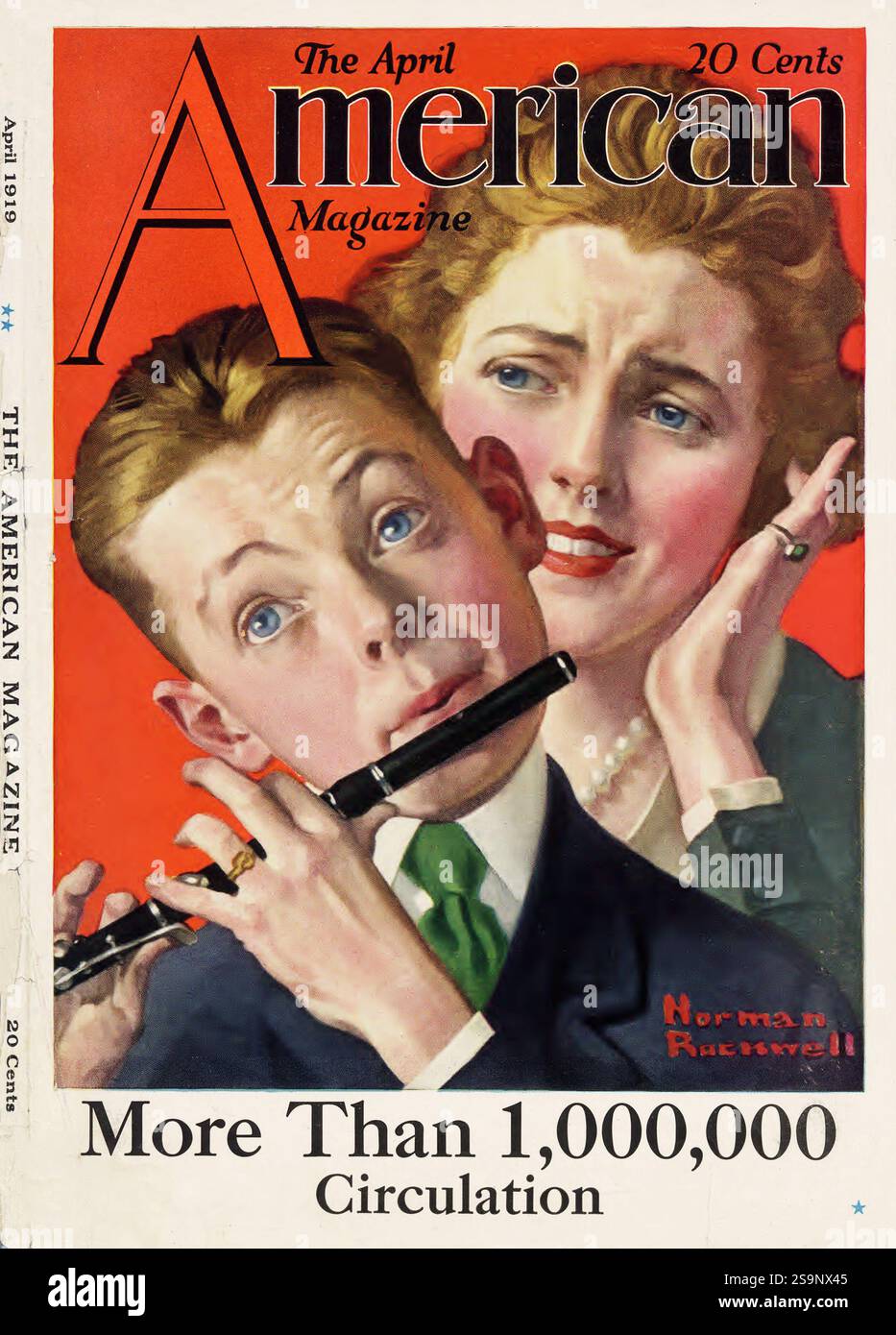 1919 American Magazine cover with Boy musician artwork by Norman ...