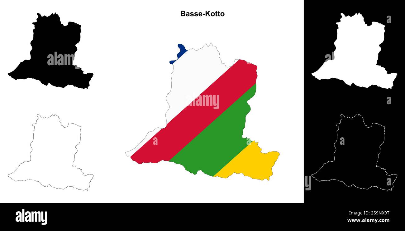 Basse-Kotto prefecture outline map set Stock Vector Image & Art - Alamy