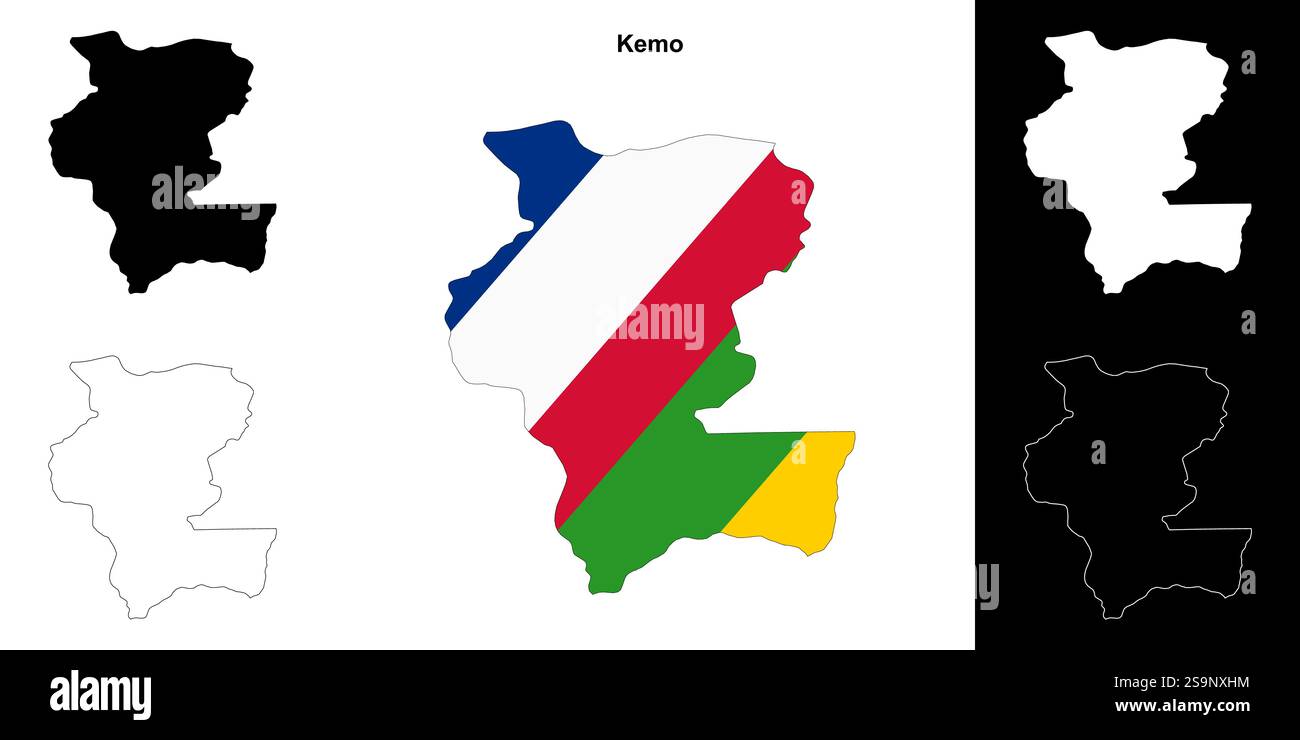 Kemo prefecture outline map set Stock Vector Image & Art - Alamy