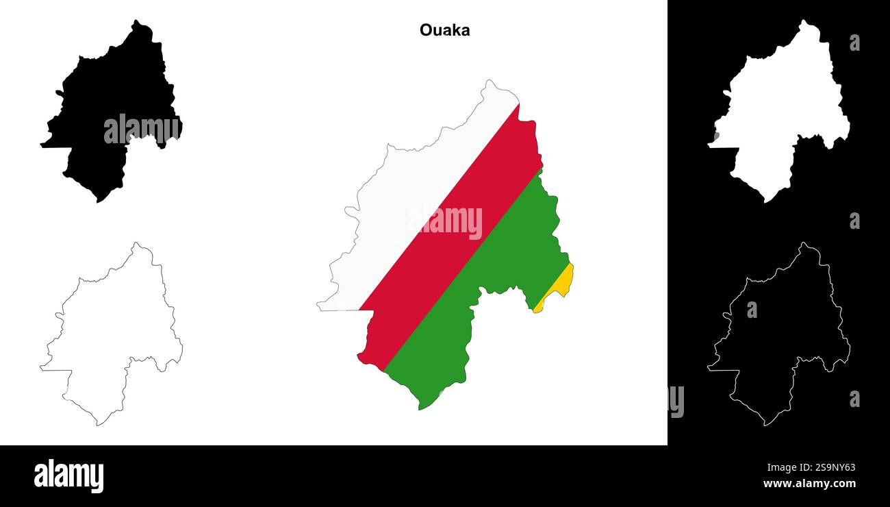 Ouaka outline map vector vectors hi-res stock photography and images ...