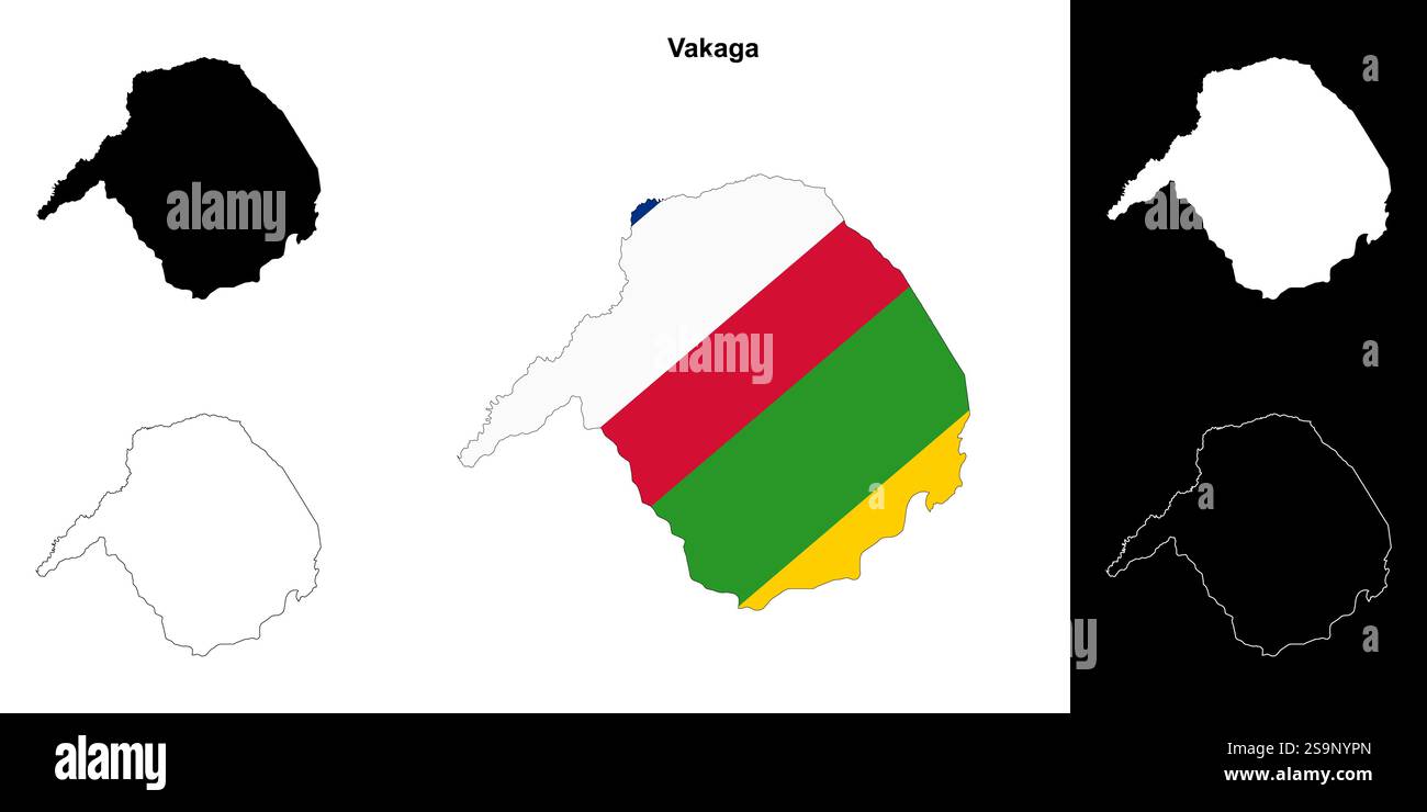 Vakaga outline map hi-res stock photography and images - Alamy