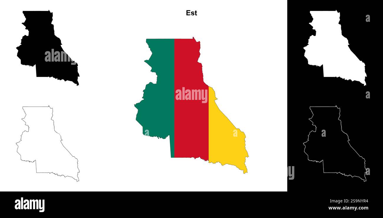 Est region outline map set Stock Vector Image & Art - Alamy