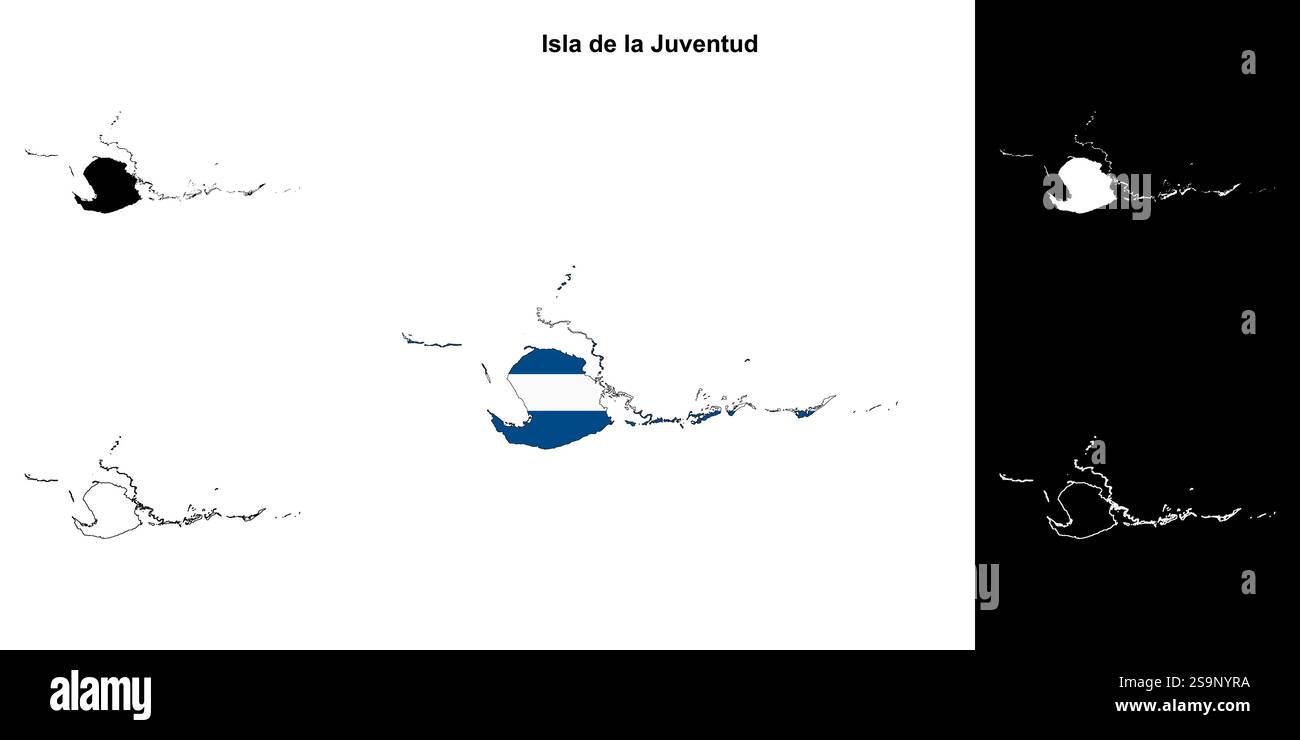 Isla de la Juventud province outline map set Stock Vector Image & Art ...