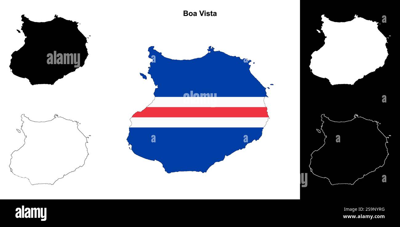 Boa Vista municipality outline map set Stock Vector Image & Art - Alamy