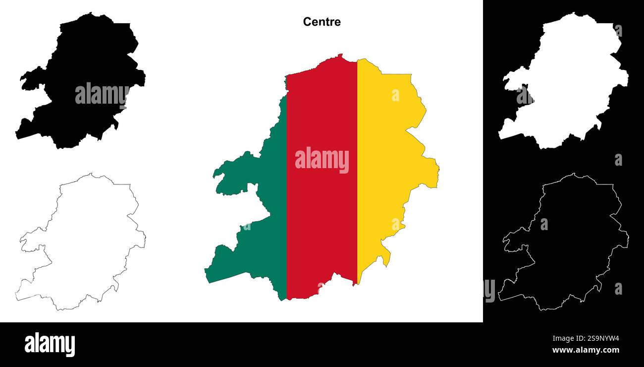 Centre region outline map set Stock Vector Image & Art - Alamy