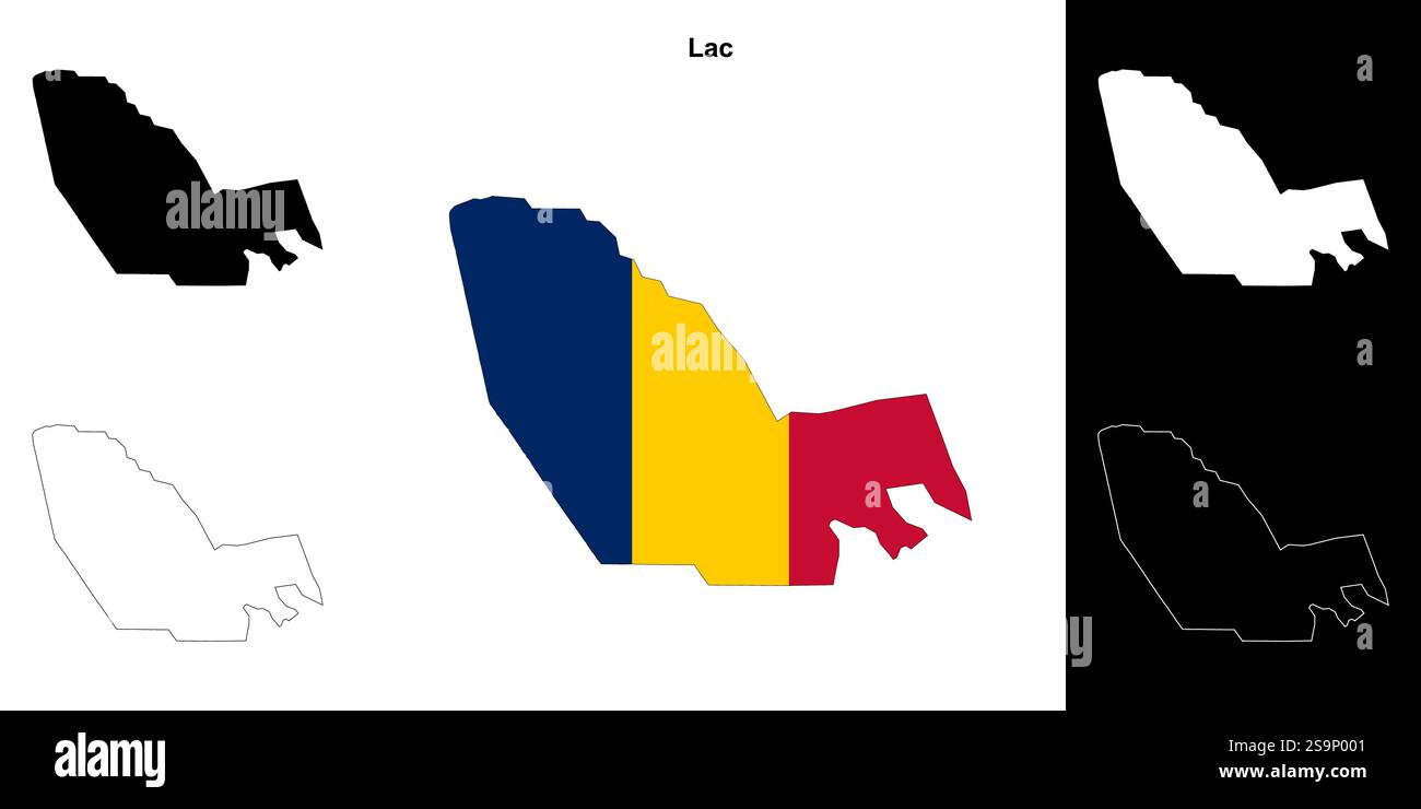 Lac region outline map set Stock Vector Image & Art - Alamy