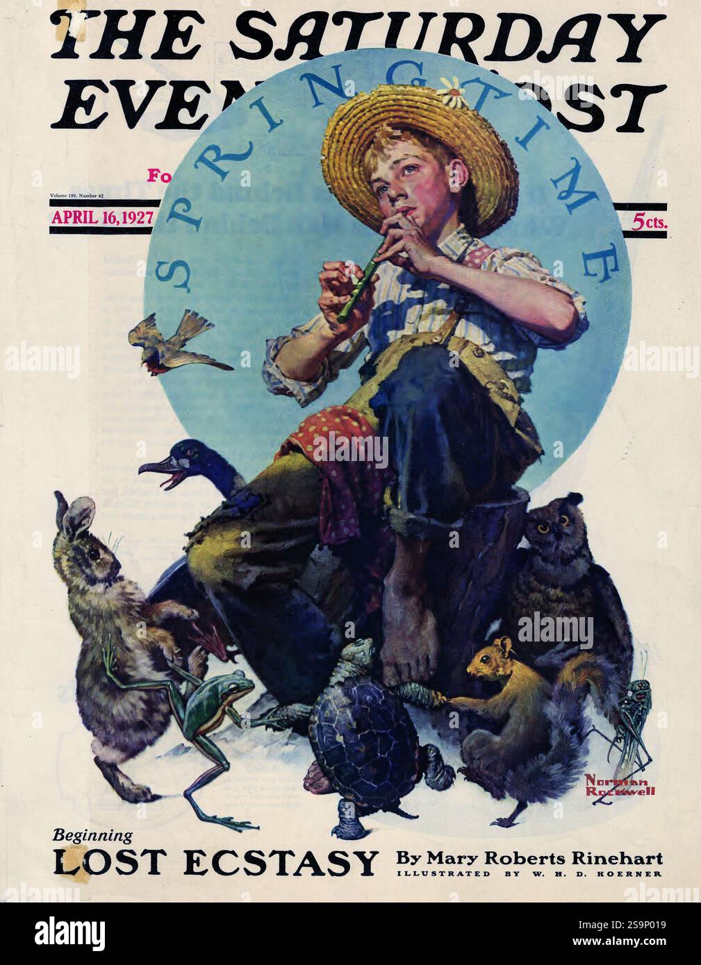 1927 Apr 16 Springtime by Norman Rockwell on Saturday Evening Post ...