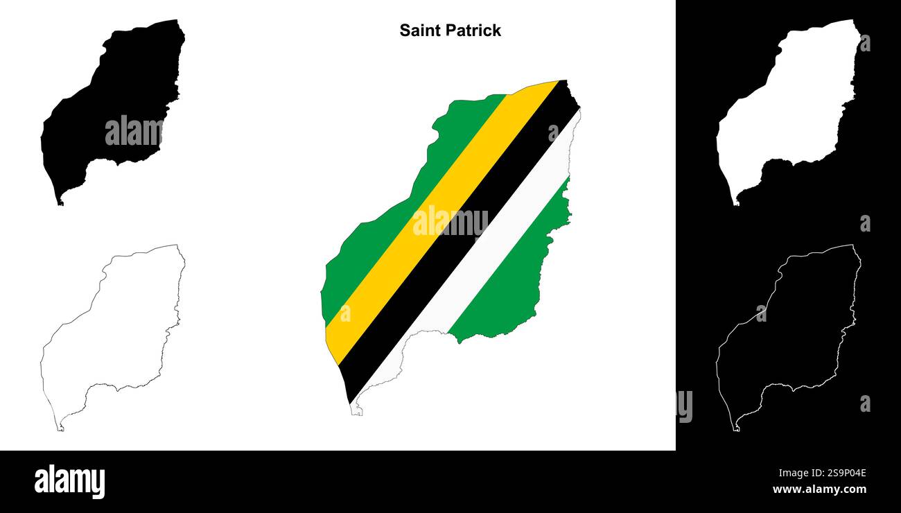 Saint Patrick parish outline map set Stock Vector Image & Art - Alamy