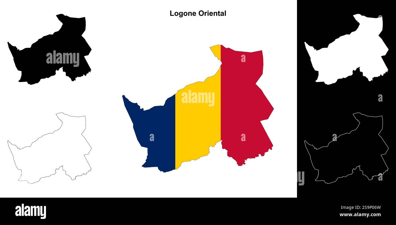 Logone Oriental region outline map set Stock Vector Image & Art - Alamy