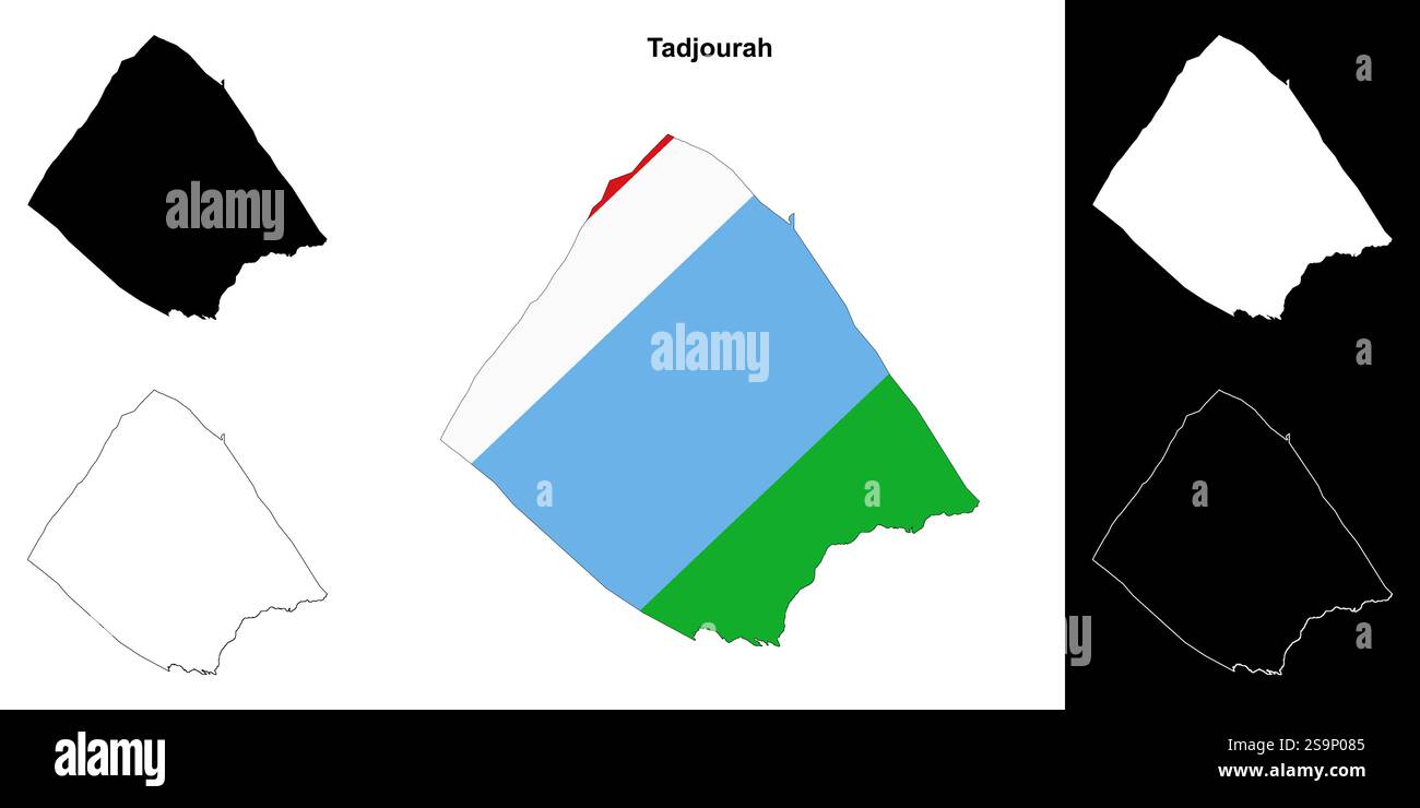Tadjourah region outline map set Stock Vector Image & Art - Alamy