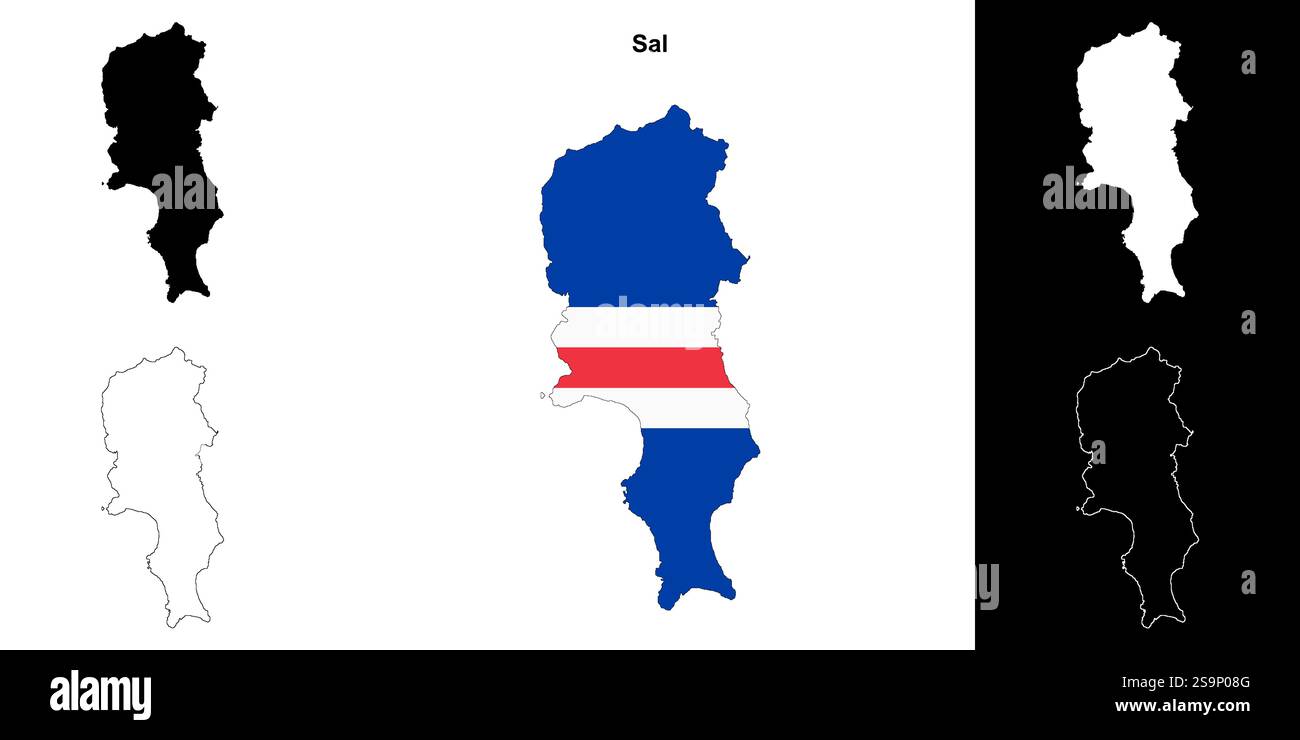 Sal municipality outline map set Stock Vector Image & Art - Alamy