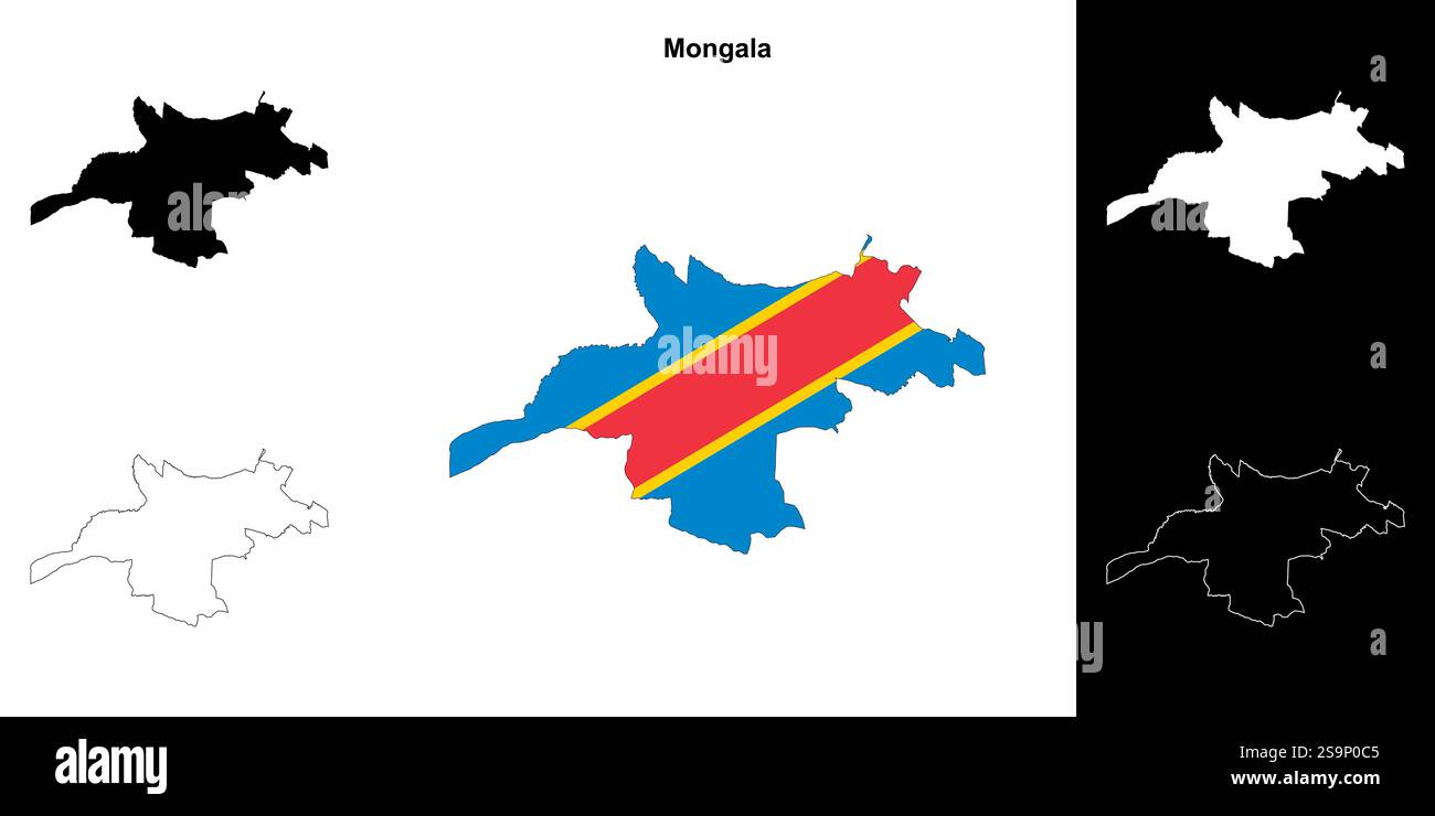 Mongala province outline map set Stock Vector Image & Art - Alamy