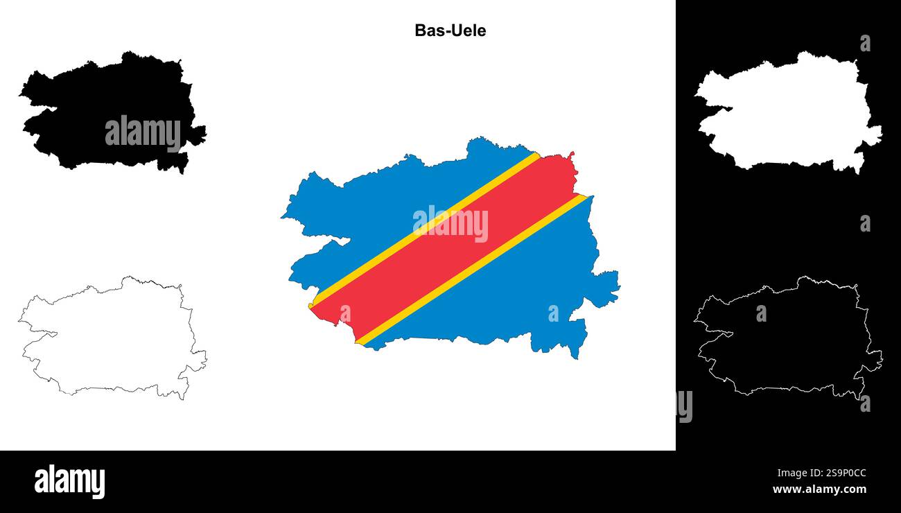 Bas-Uele province outline map set Stock Vector Image & Art - Alamy