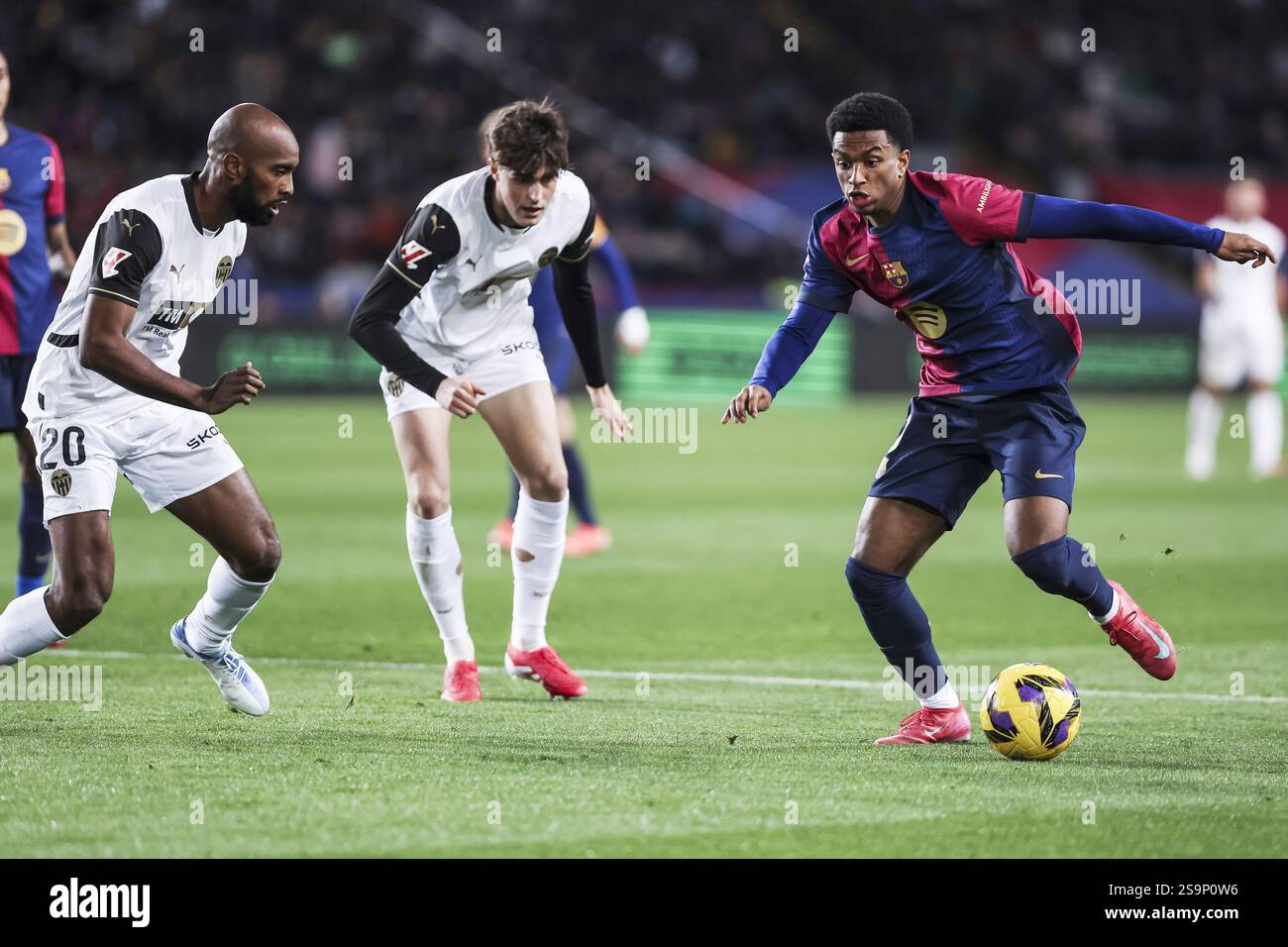 Alejandro Balde of FC Barcelona during the Spanish championship La Liga ...