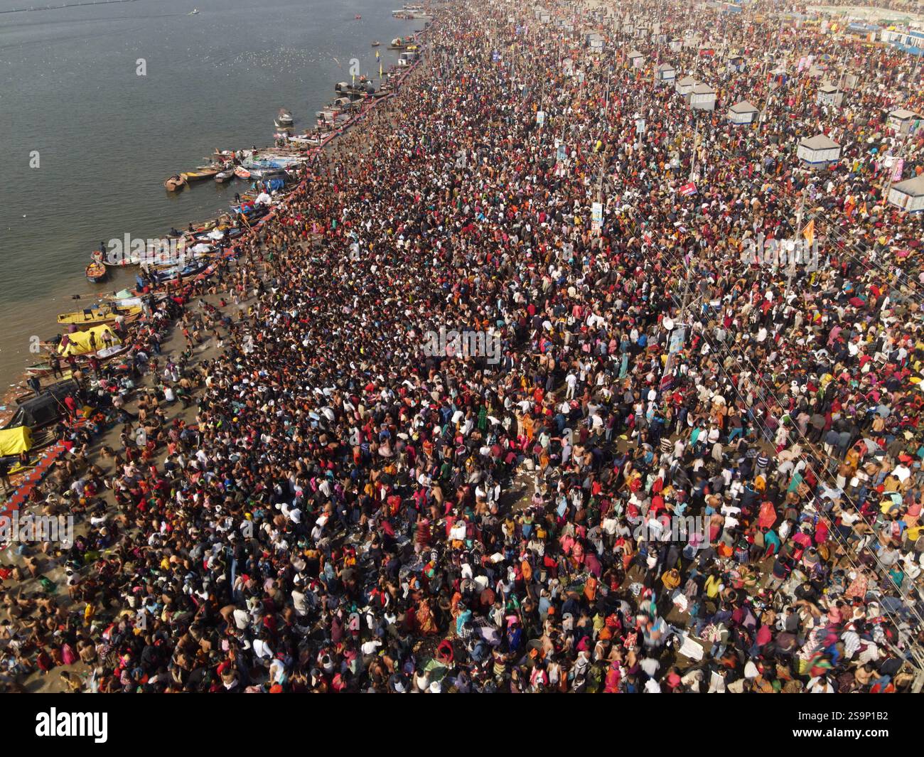 January 27, 2025, Prayagra, Uttar Pradesh, India: Prayagraj: An Aerial ...