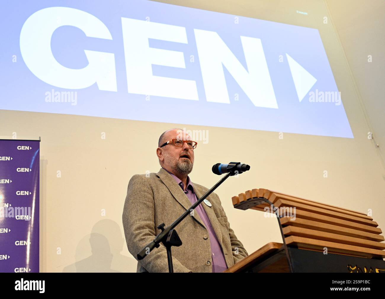 Prague, Czech Republic. 27th Jan, 2025. Party chairman Vojtech Ryvola ...