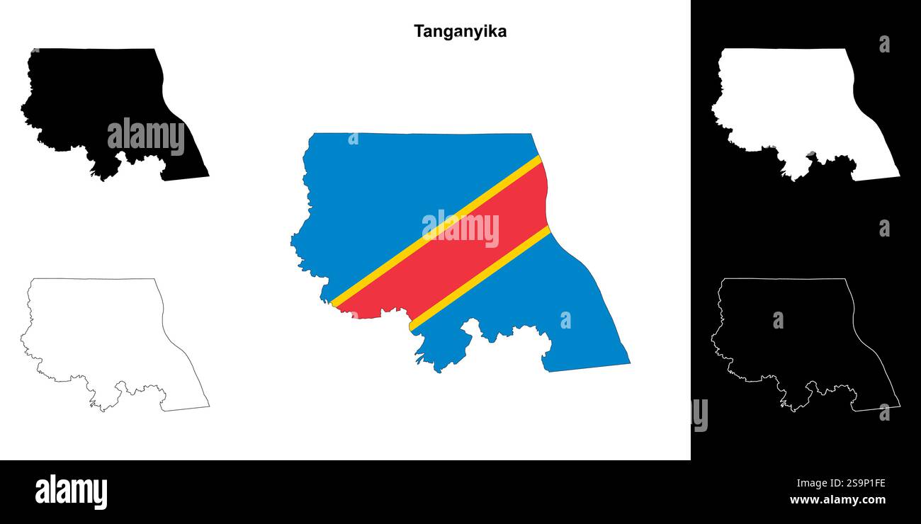 Tanganyika province outline map set Stock Vector Image & Art - Alamy