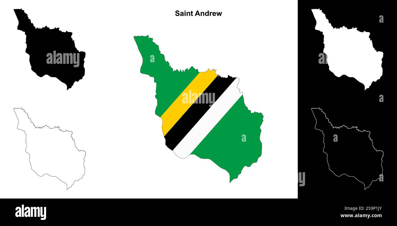 Saint Andrew parish outline map set Stock Vector Image & Art - Alamy