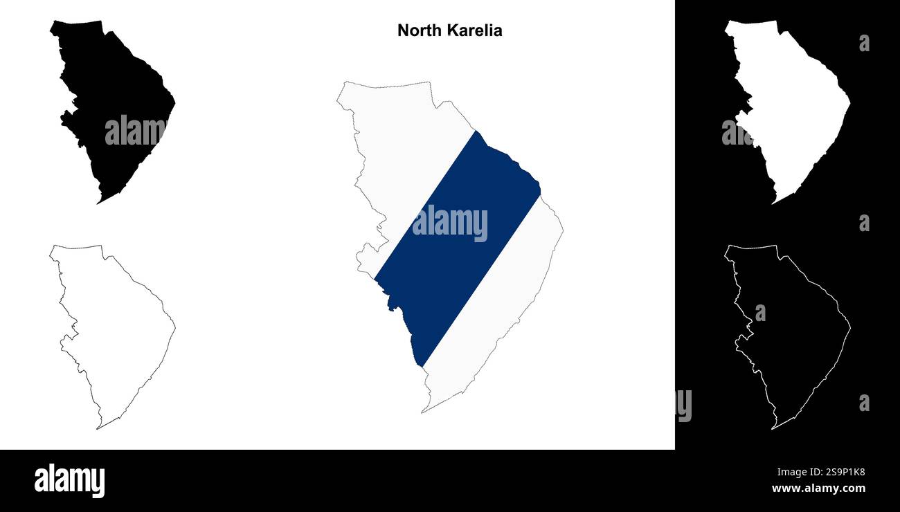 North Karelia region outline map set Stock Vector Image & Art - Alamy