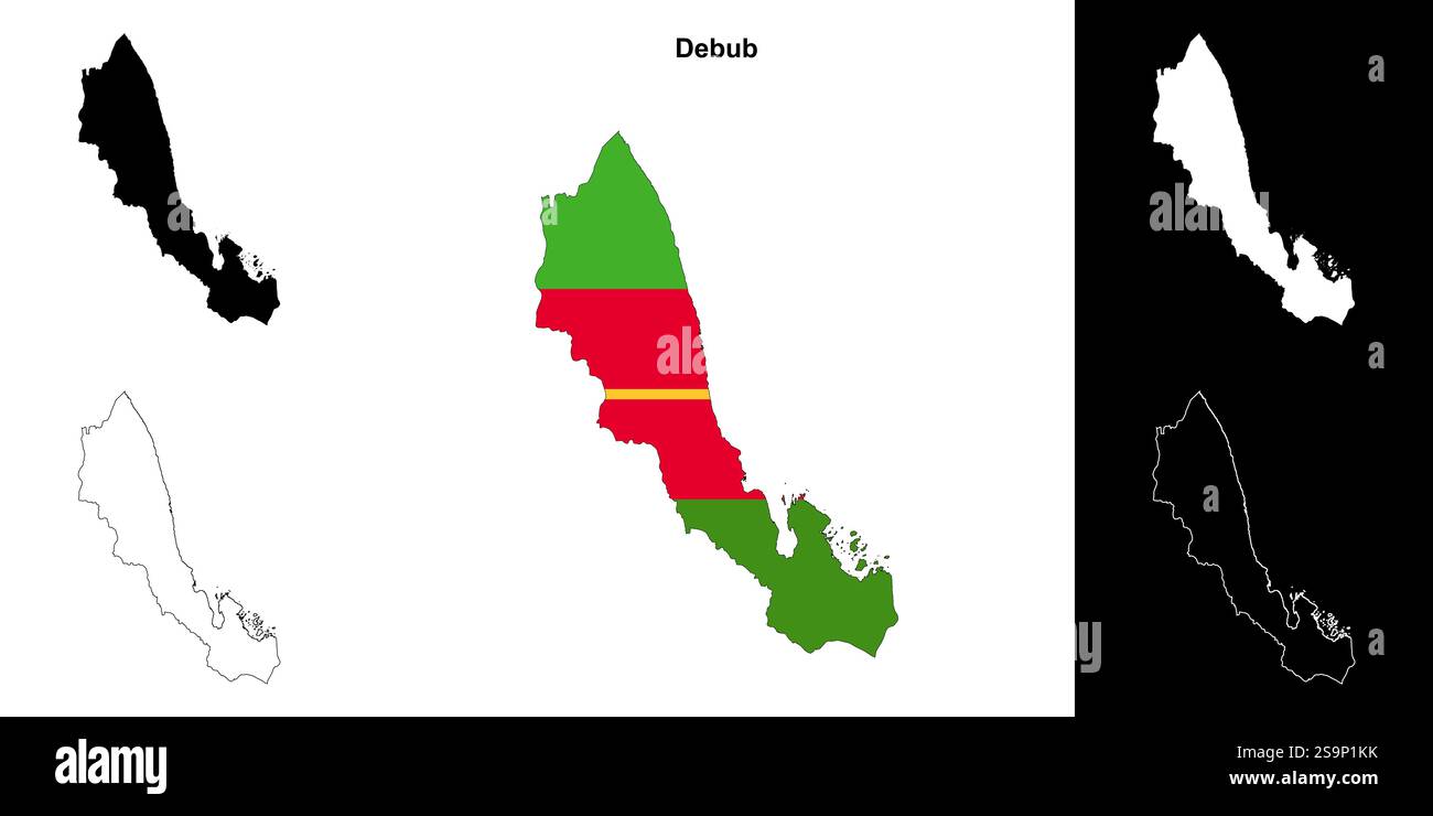 Debub region outline map set Stock Vector Image & Art - Alamy