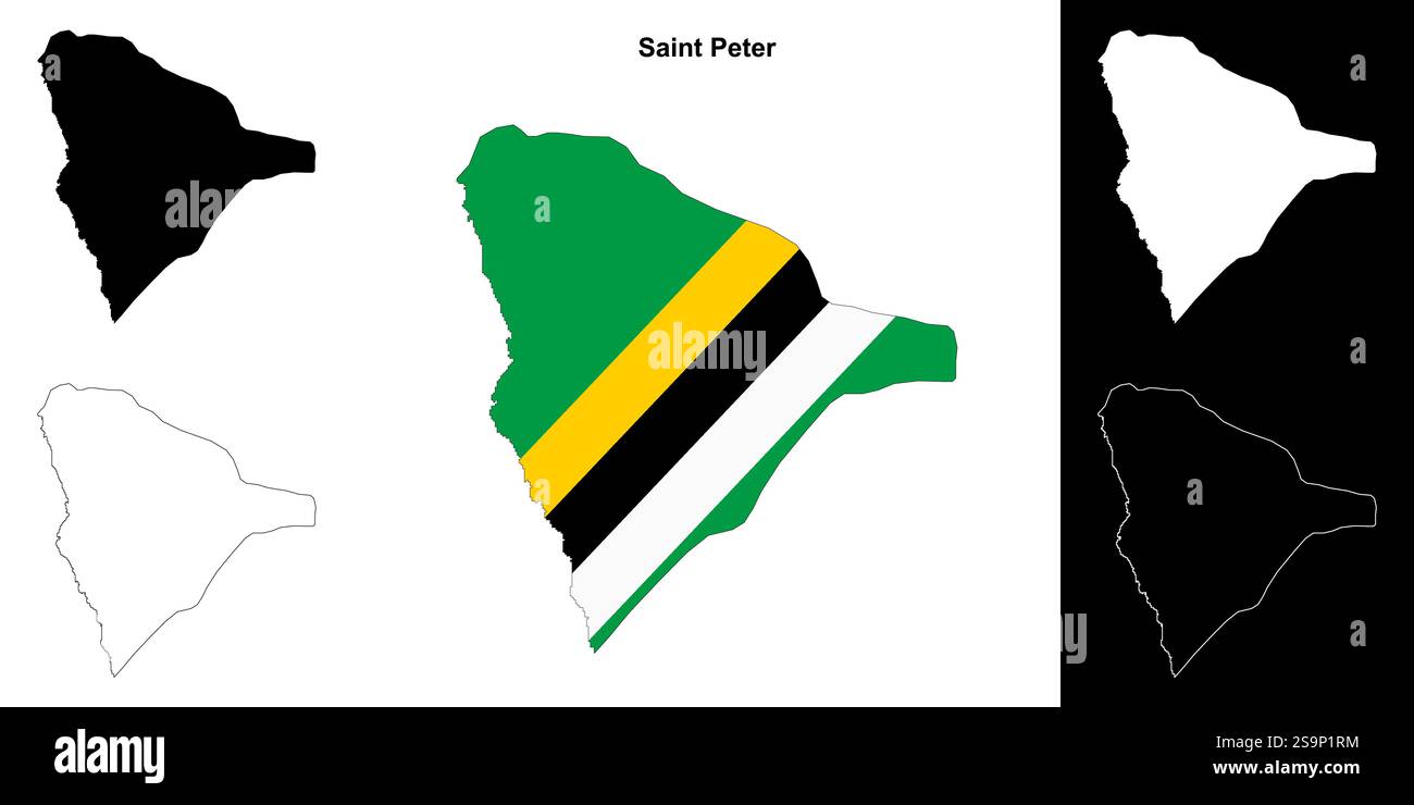 Saint Peter parish outline map set Stock Vector Image & Art - Alamy