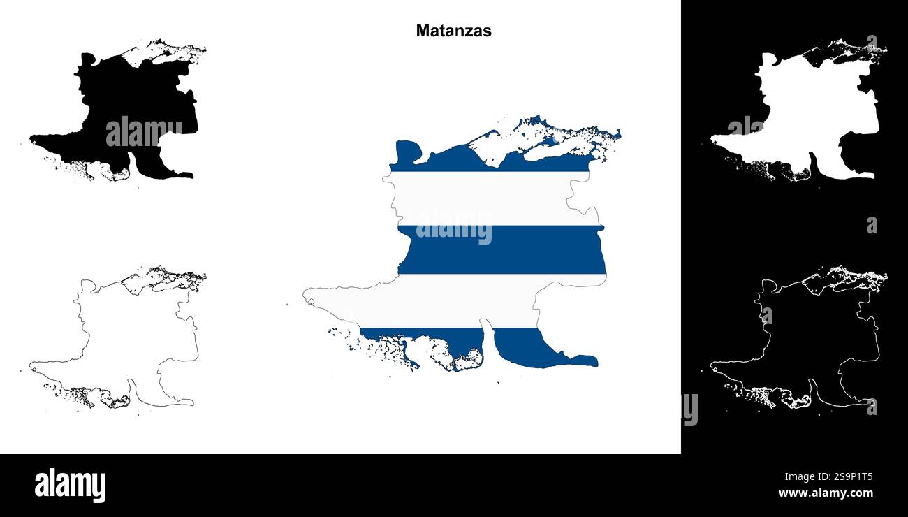 Matanzas province outline map set Stock Vector Image & Art - Alamy
