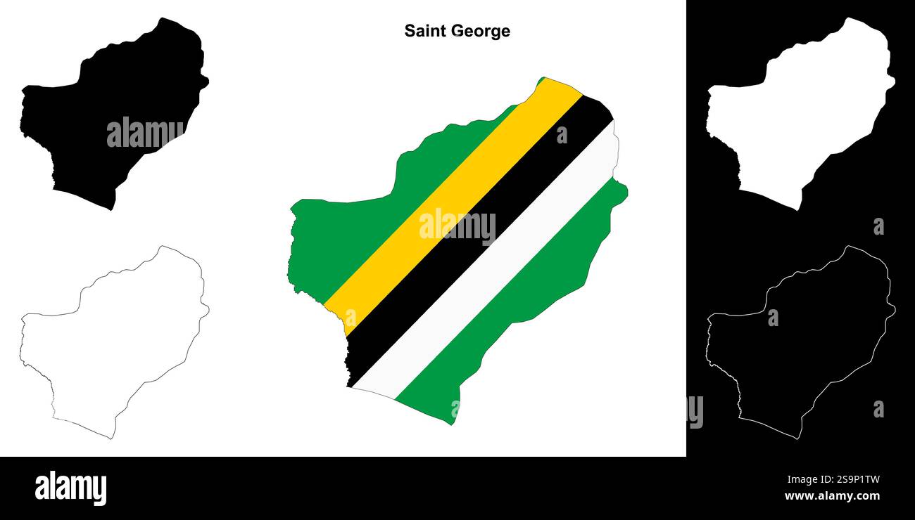 Saint George parish outline map set Stock Vector Image & Art - Alamy