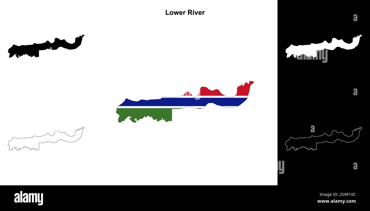 Lower River region outline map set Stock Vector Image & Art - Alamy