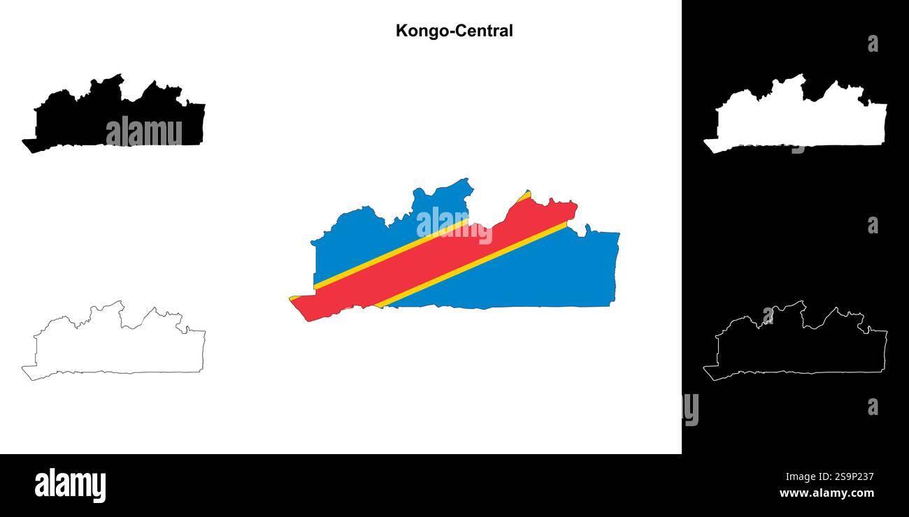 Blank kongo central map hi-res stock photography and images - Alamy