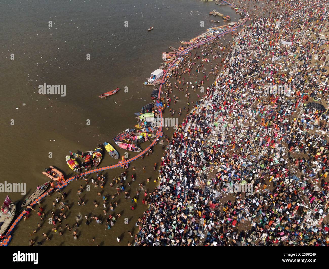 January 27, 2025, Prayagra, Uttar Pradesh, India: Prayagraj: An Aerial ...