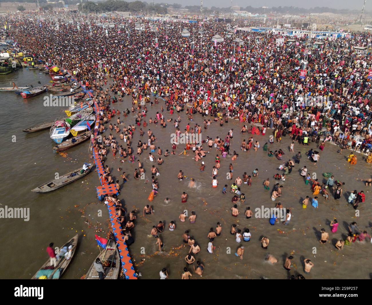 January 27, 2025, Prayagra, Uttar Pradesh, India: Prayagraj: An Aerial ...