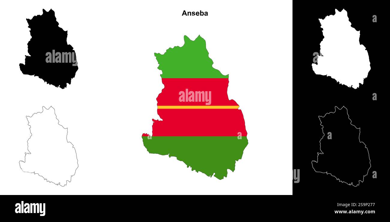 Anseba region outline map set Stock Vector Image & Art - Alamy
