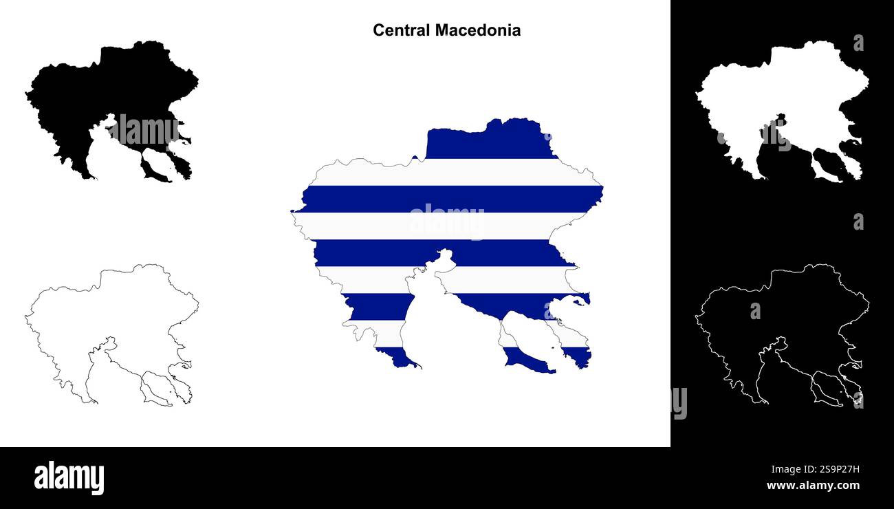 Blank central macedonia map hi-res stock photography and images - Alamy