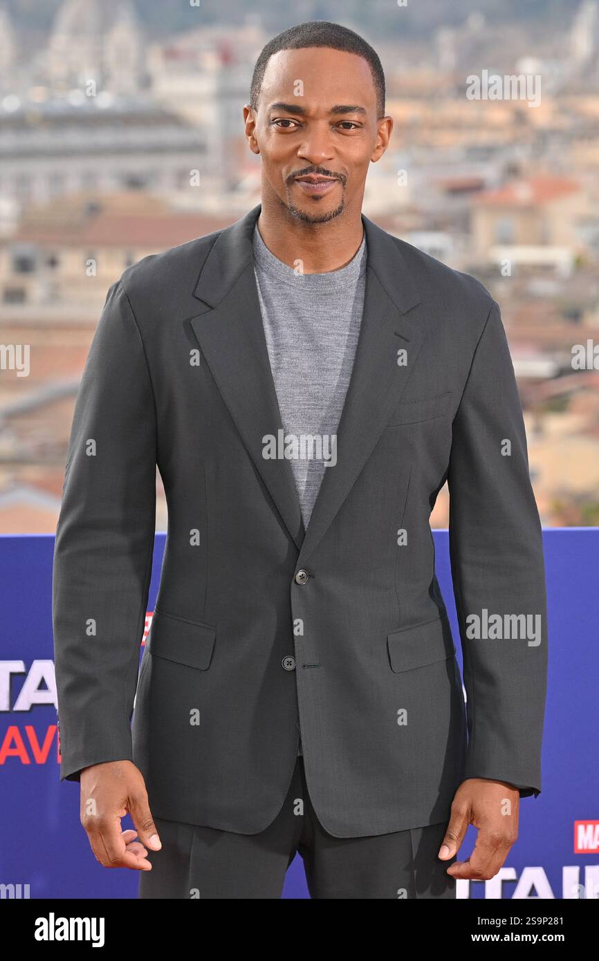 Roma, Lazio. 27th Jan, 2025. Anthony Mackie during the Captain America ...