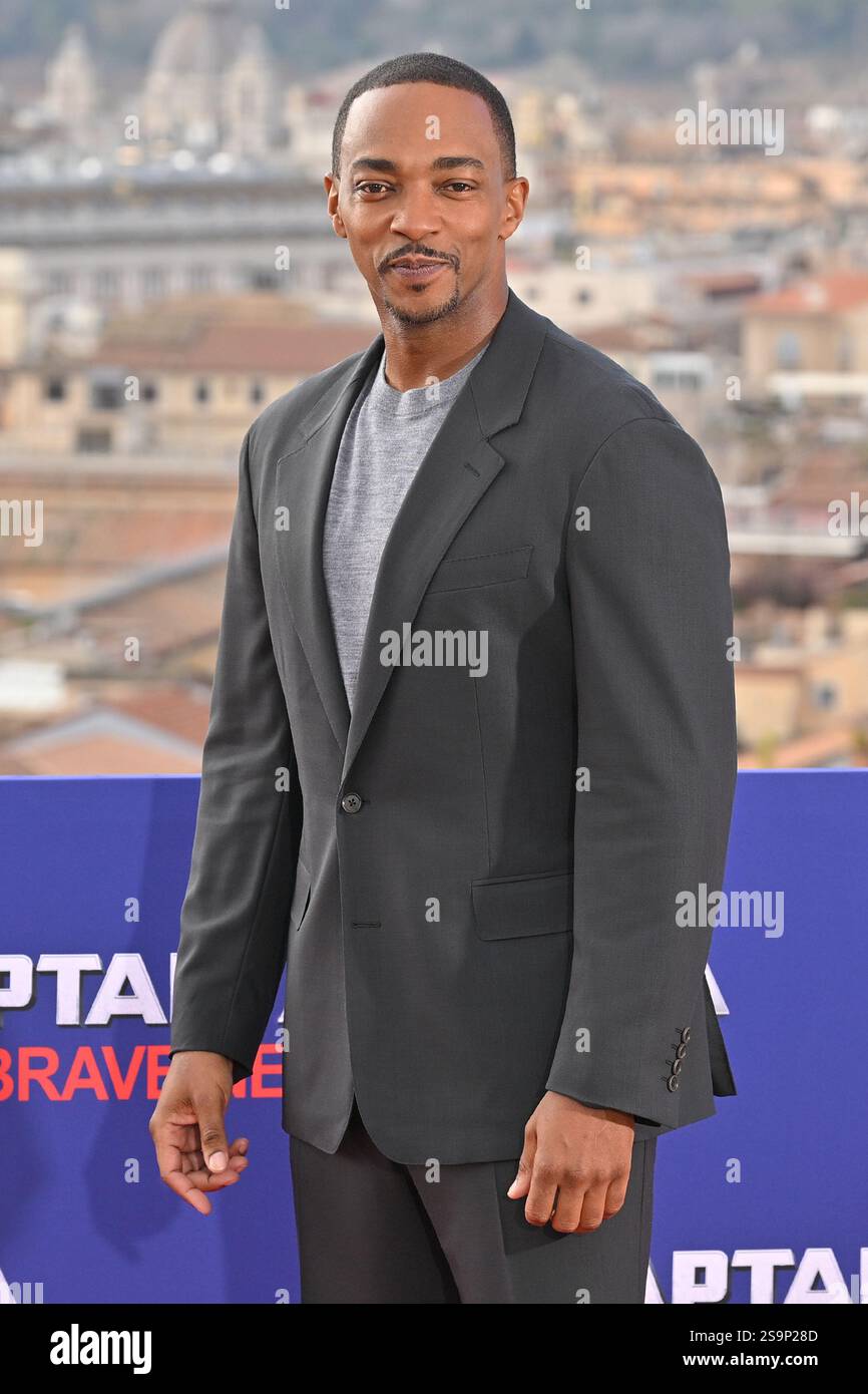 Roma, Lazio. 27th Jan, 2025. Anthony Mackie during the Captain America ...