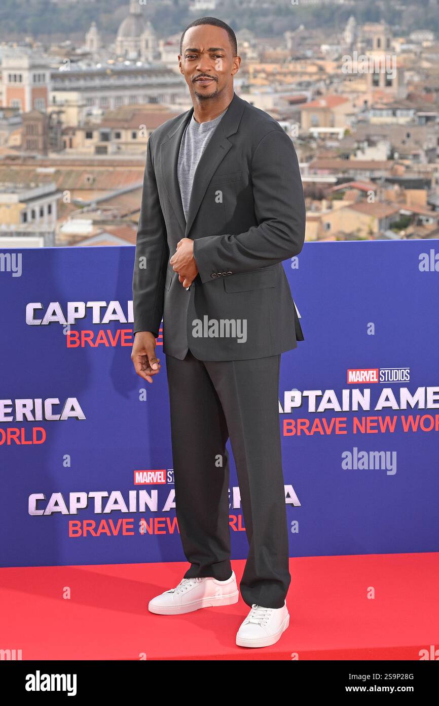 Roma, Lazio. 27th Jan, 2025. Anthony Mackie during the Captain America ...