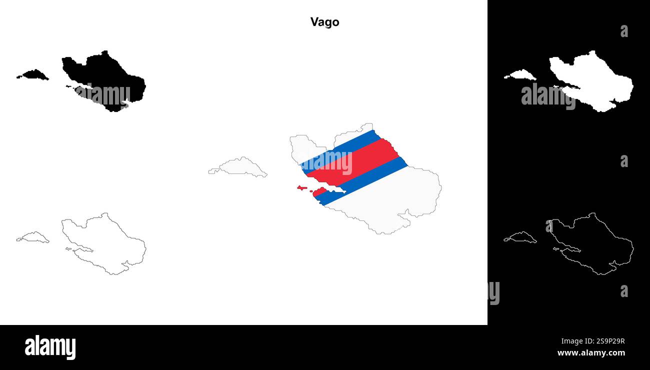 Vago region outline map set Stock Vector Image & Art - Alamy
