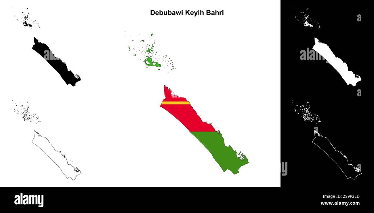 Debubawi Keyih Bahri region outline map set Stock Vector Image & Art ...