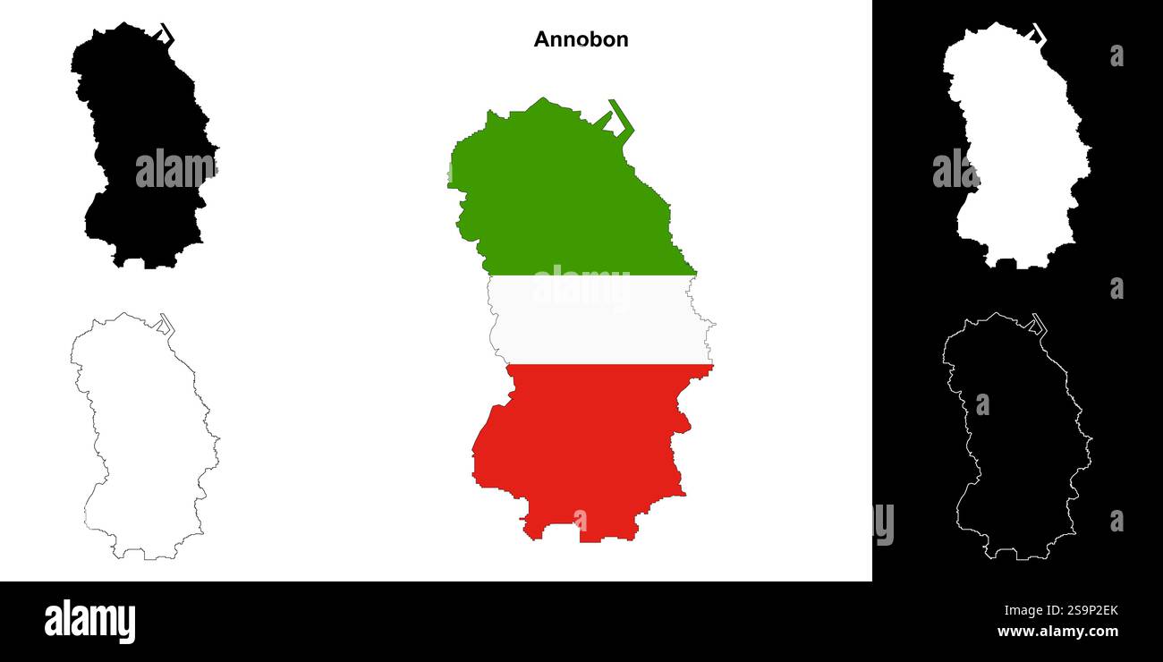 Annobon province outline map set Stock Vector Image & Art - Alamy